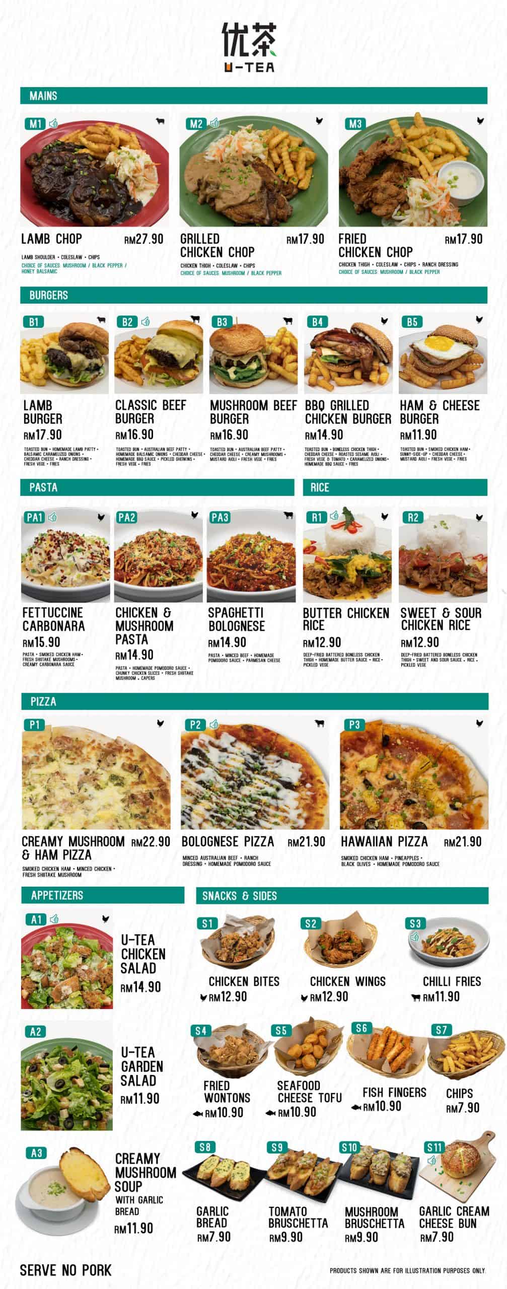 In-Store Menu - U-Tea Malaysia