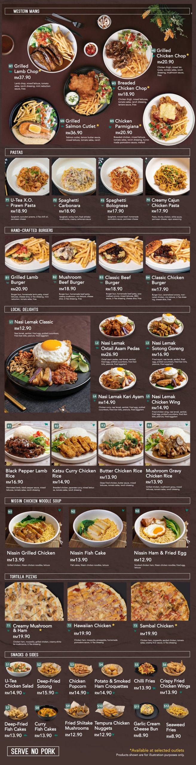 In-Store Menu - U-Tea Malaysia